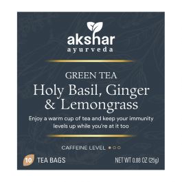 holy basil, ginger & lemongrass - green tea | akshar.org